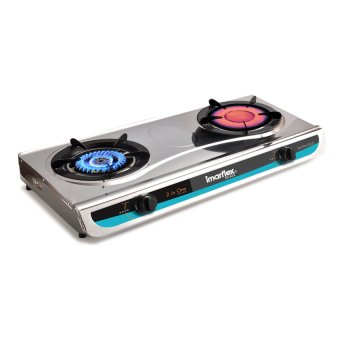 Imarflex เตาแก๊สหัวคู่ทองเหลือง+อินฟาเรด - รุ่น IG-432 - Imarflex Shopsale 2019