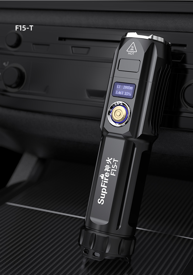 SupFire F15 T xhp90 36W led flashlight Ultra Bright torch Display Zoom ...