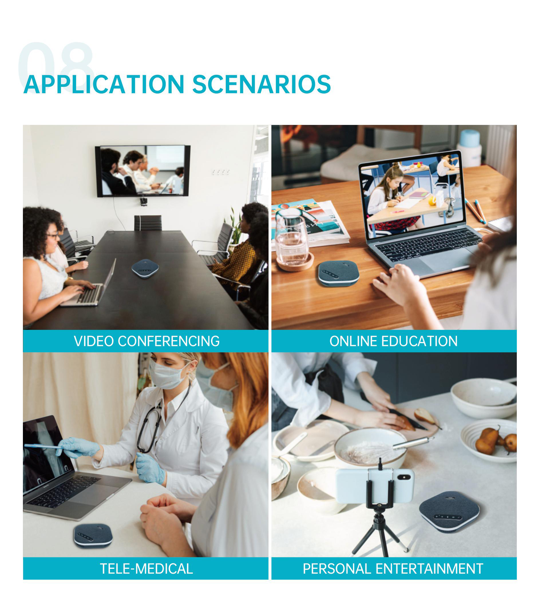 Rapoo CM600 Omnidirectional Speaker Phone ลำโพงสำหรับการประชุม ของแท้ ...