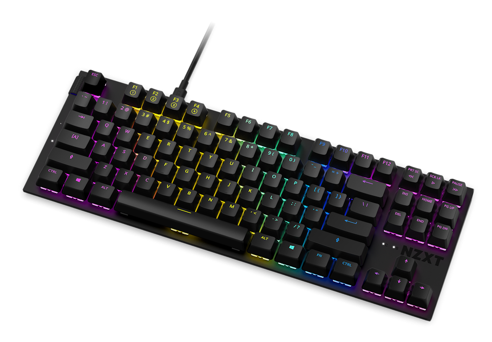 NZXT FUNCTION US [Black] Gaming Keyboard คีบอร์ดเกมมิ่ง แป้นอังกฤษ สีดำ ...