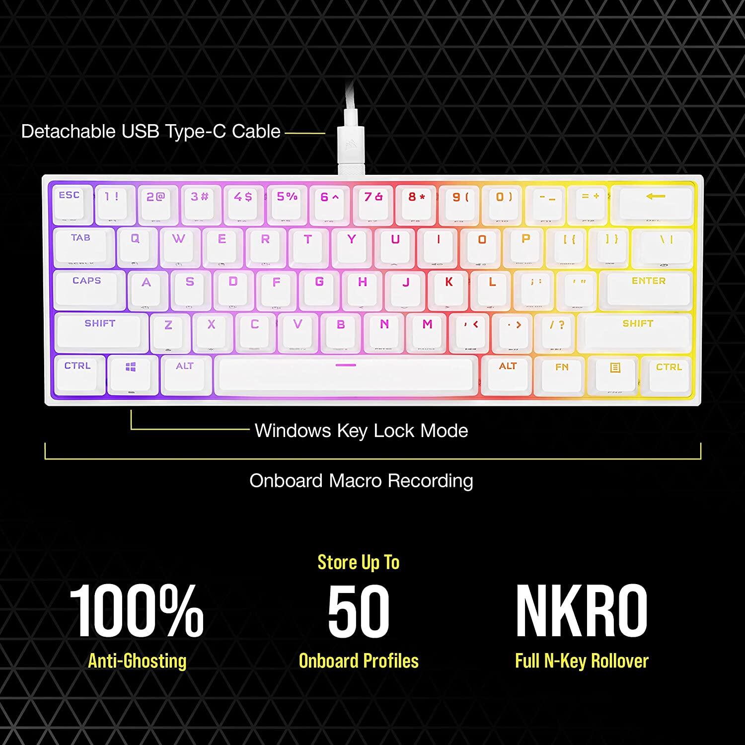 Corsair K65 RGB MINI Keyboard [US] [MX RED] คีบอร์ดเกมมิ่ง แป้นอังกฤษ ...