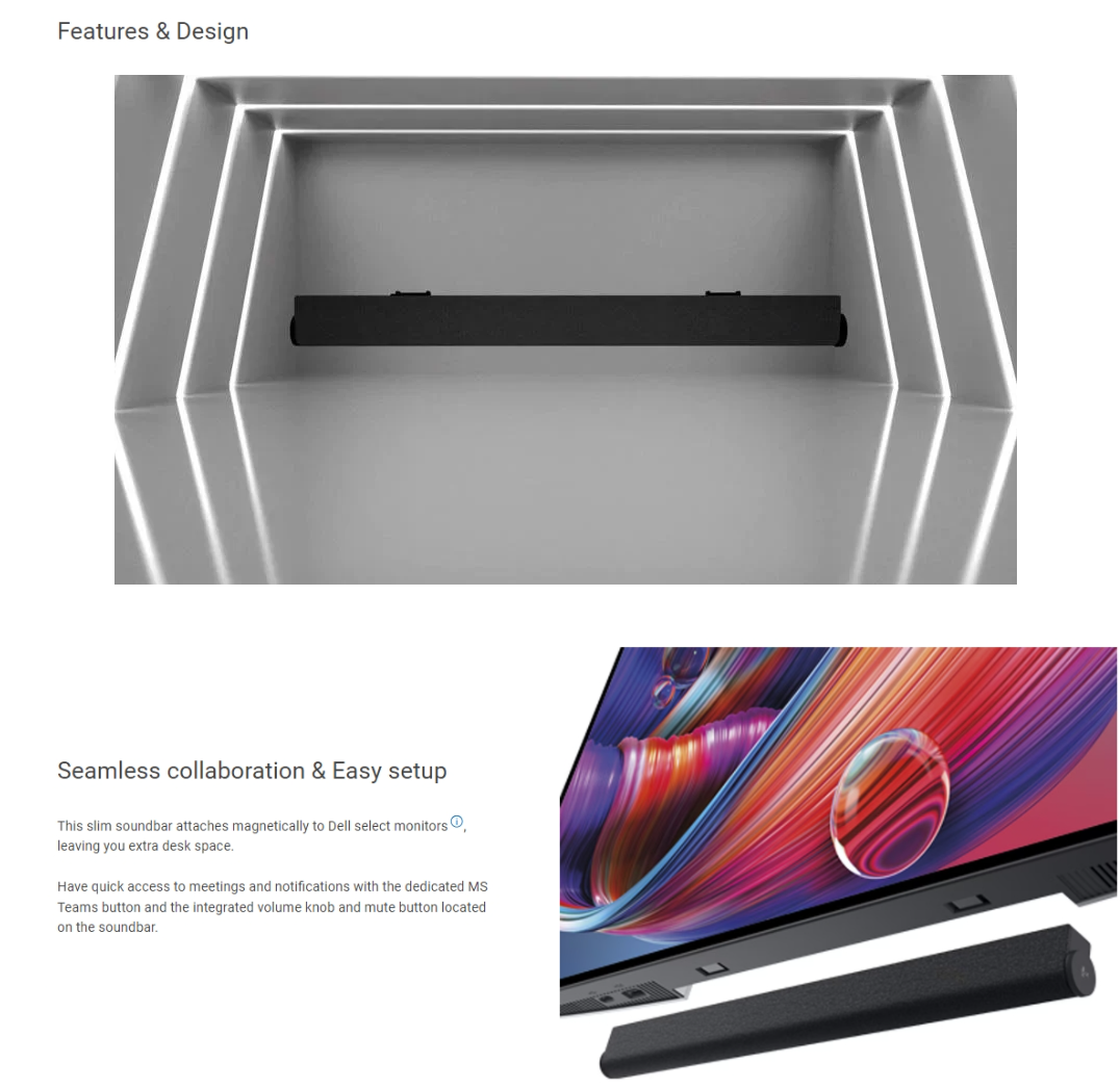 Dell Slim Conferencing Soundbar – SB522A ลำโพงซาวด์บาร์ สำหรับการประชุม ของแท้ ประกันศูนย์ 3ปี
