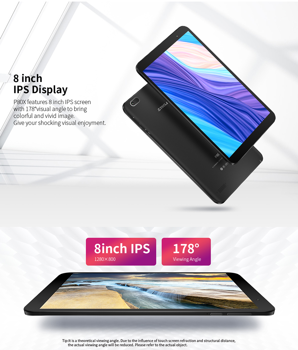 Teclast แท็บเบล็ต P80X / 8 นิ้วหน้าจอ IPS / 2GB RAM 32GB ROM /Android 9/ช่องเสียบการ์ด Micro SIM ...