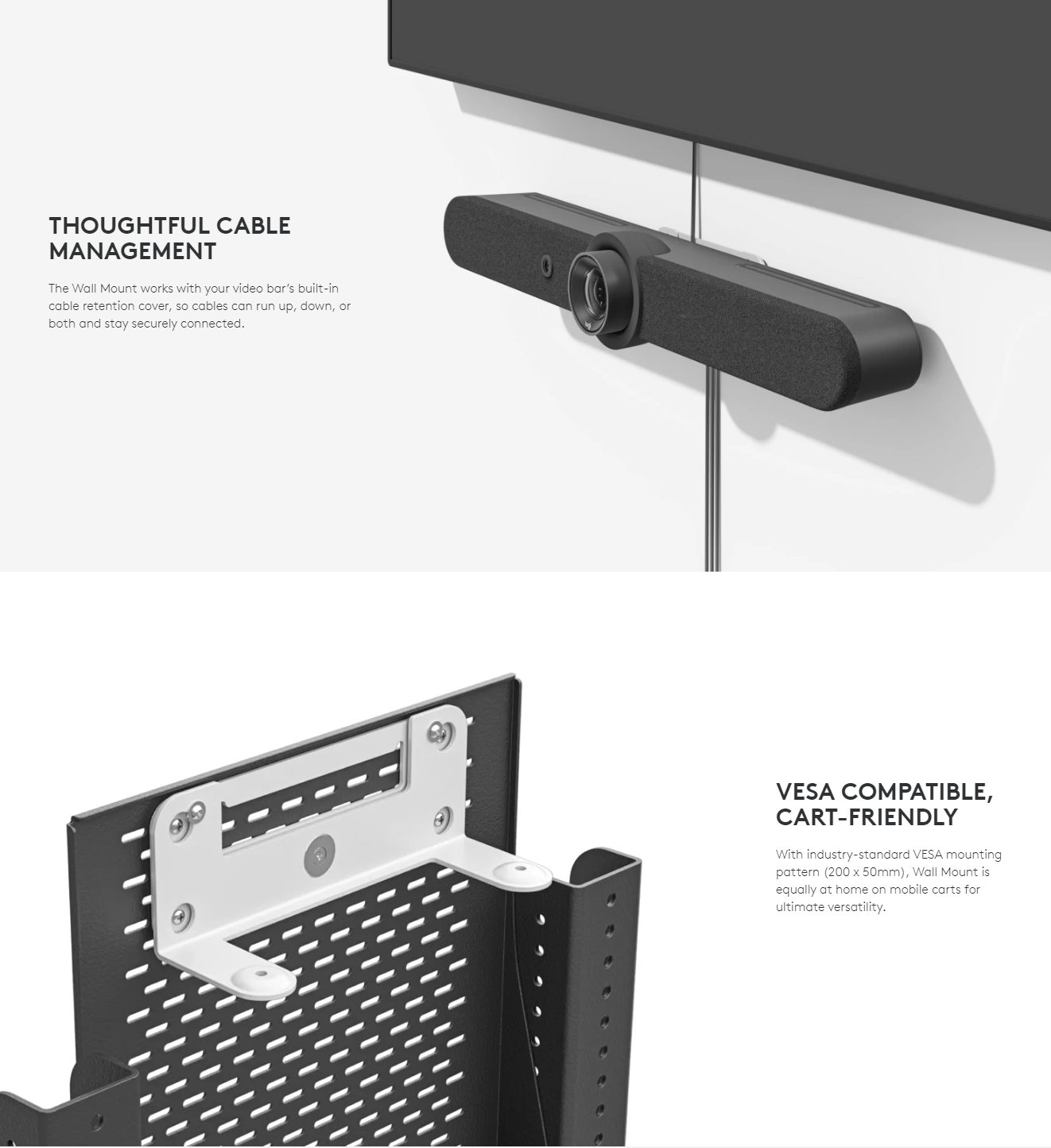 Logitech Wall Mount for Video Bars (Rally Bar, Rally Bar Mini) อุปกรณ์ ...