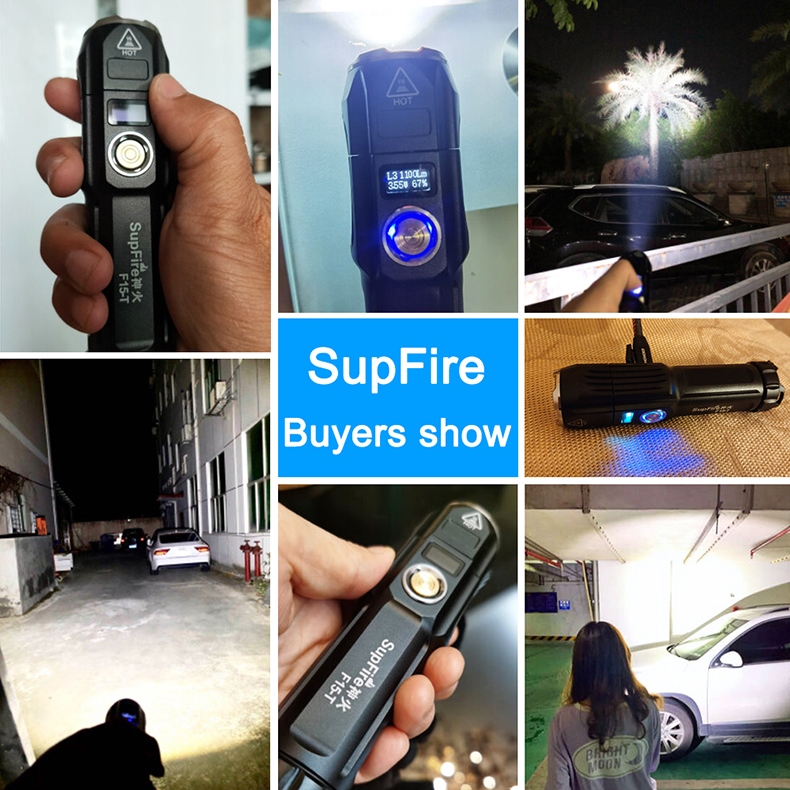 SupFire F15 T xhp90 36W led flashlight Ultra Bright torch Display Zoom ...