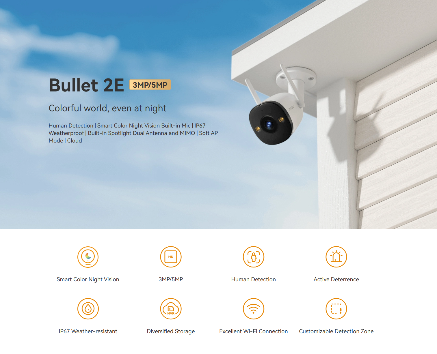IMOU Bullet 2E H.265 [3MP, 5MP] กล้องวงจรปิด สำหรับใช้ภายนอกบ้าน ของแท้ ...