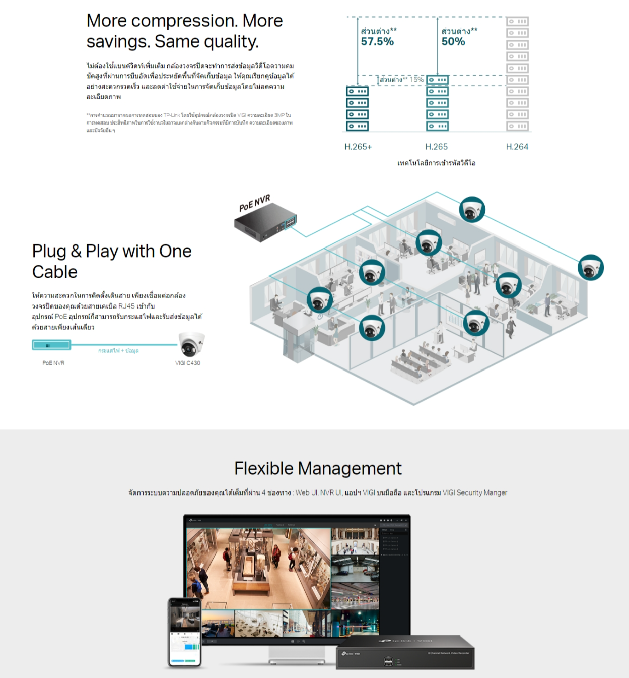 TP-Link VIGI C430 3MP COLOR TURRET POE&DC กล้องวงจรปิดมีเลนส์ให้เลือก 2 ...