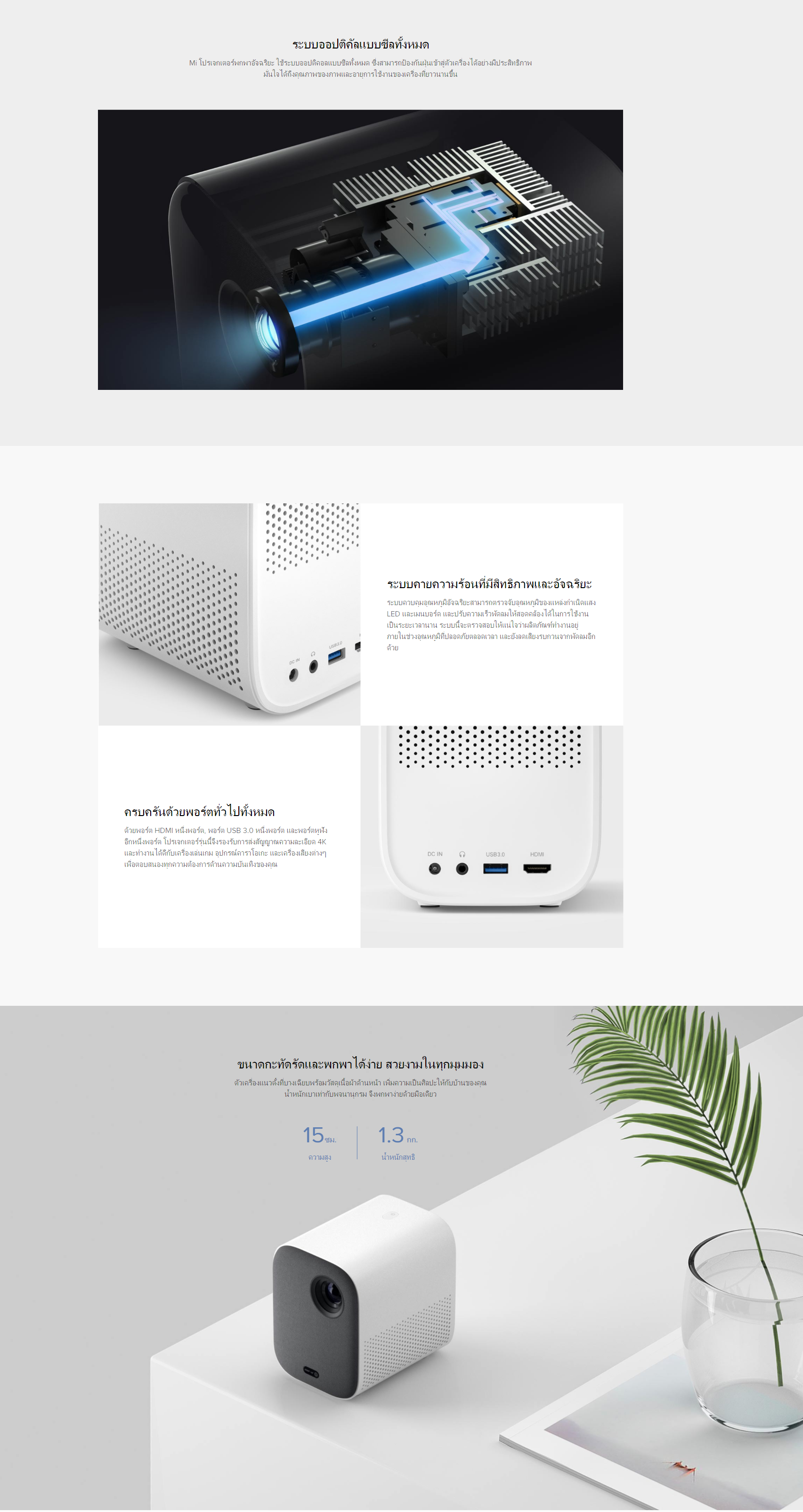 Xiaomi Mi Smart Projector Mini ของแท้ ประกันศูนย์ 1ปี