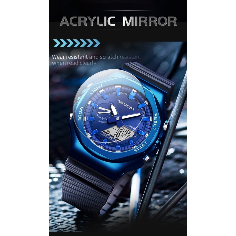 Sanda ใหม่ นาฬิกาข้อมือควอตซ์แฟชั่น สไตล์สปอร์ต ลําลอง สไตล์ทหาร ...