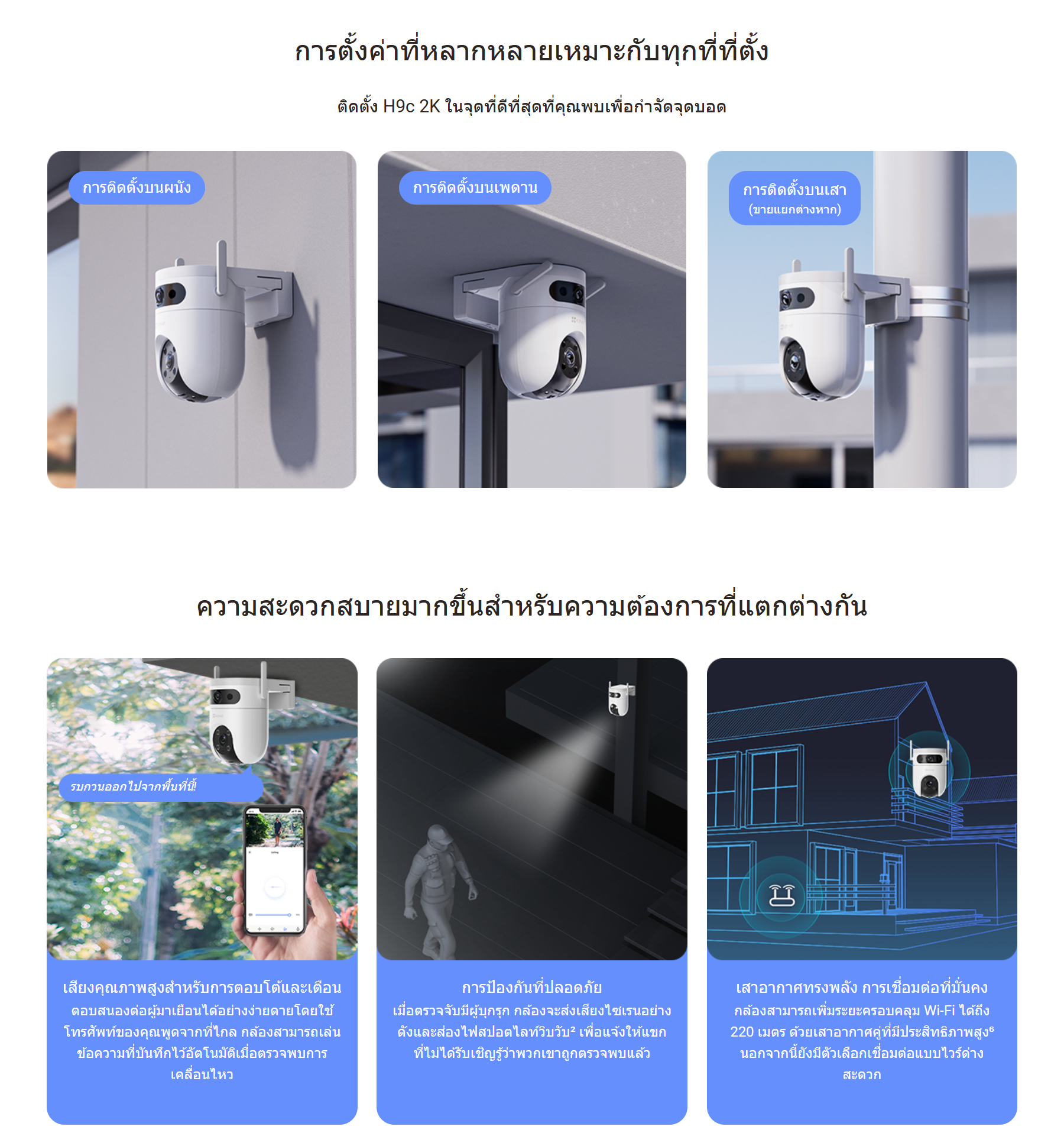 Ezviz H9C (3MP+3MP) Dual 2K Lens กล้องวงจรปิด ของแท้ ประกันศูนย์ 2ปี