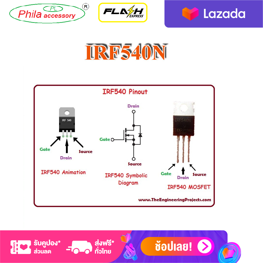 Irf540n Datasheet 33v 100v Nchannel Mosfet Pinout