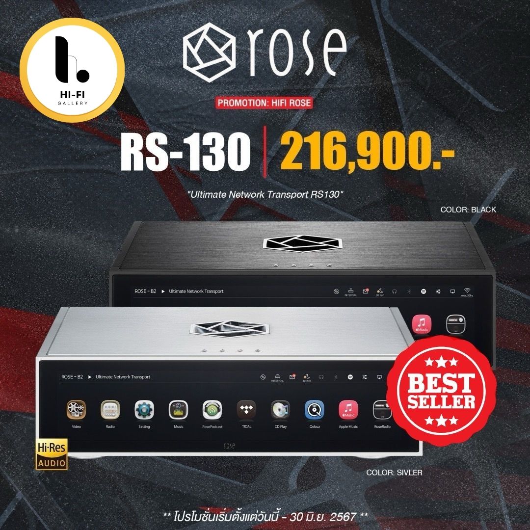 HIFI ROSE RS-130 Ultimate Network Transport Silver ราคาถูก 216,900 บาท ...