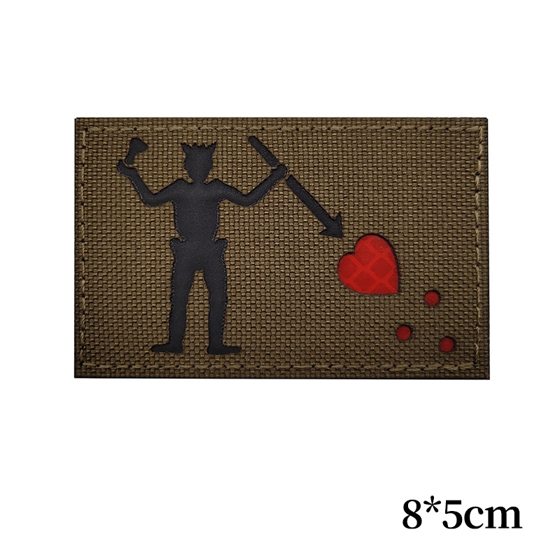 Us Team FlUs Team Flag Black Beard Blackbeard Pirate Flag Patch Edward Forward Reflective Patch ...