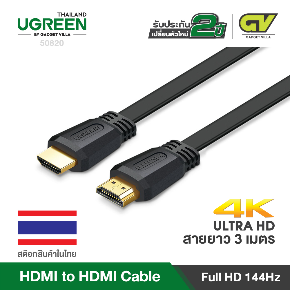 UGREEN สาย HDMI to HDMI รองรับ 4K 60Hz / FHD 120Hz ราคาถูก