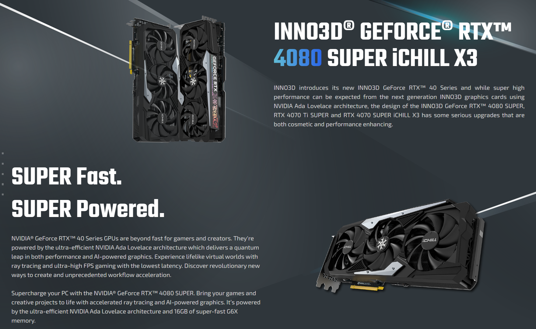 INNO3D VGA Geforce RTX 4080 Super ICHILL X3 16GB GDDR6X การ์ดจอ เกมมิ่ง ...