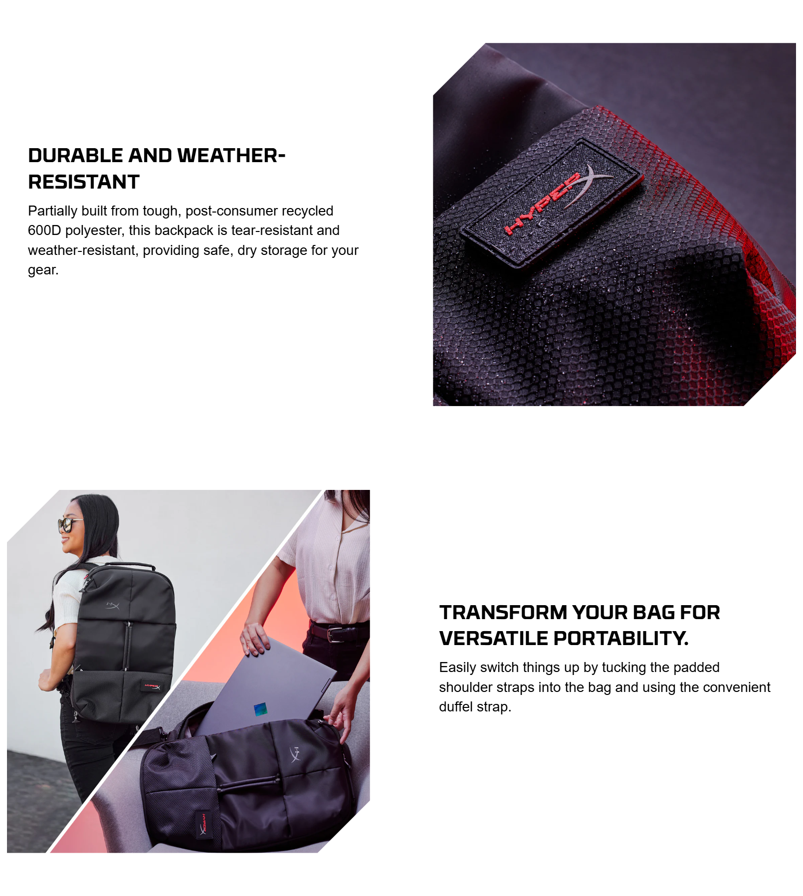 HyperX Knight Gaming Backpack [8C525AA] กระเป๋าเป้ ของแท้ ประกันศูนย์ 2ปี