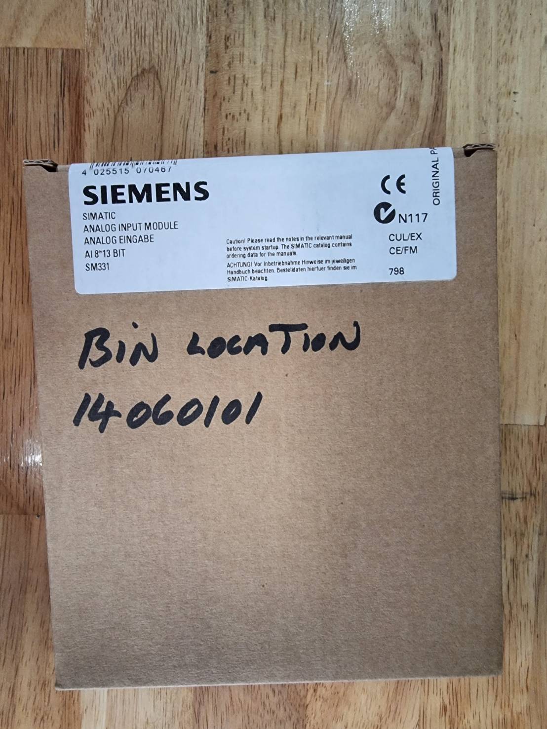 SIEMENS SIMATIC S7-300, ANALOG INPUT AI8 13 bit SM 331, OPTICALLY ...