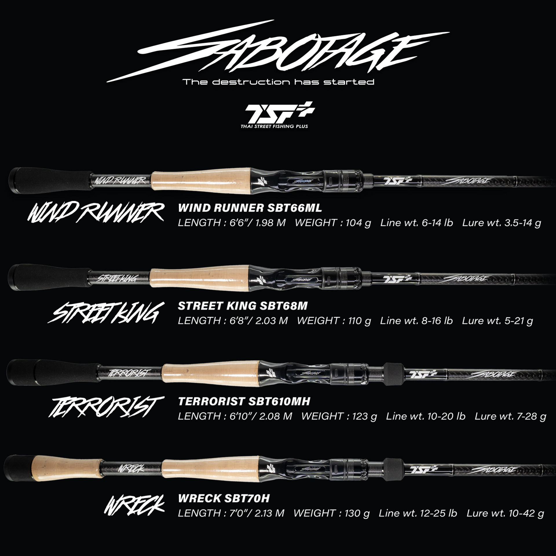 คัน TSF SABOTAGE ซาโบทาจ แบลงค์วัสดุ TORAY 30T+40T เฟรมไกด์ไทเทเนี่ยมวงในซิลิคอน DKK-SIC GUIDE ...