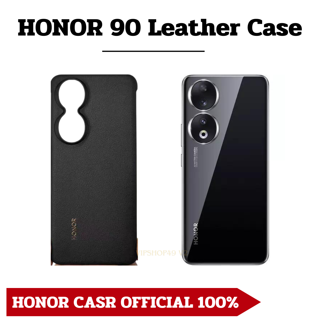 ส่งในไทย HONOR 90 Leather Case Black เคสหนัง สำหรับสวมใส่มือถือ กันรอย ...