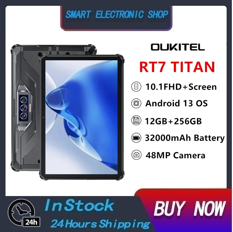 Oukitel RT7 TITAN 5G Rugged Tablet PC 12GB+256GB Android 13 Pad 10 ...