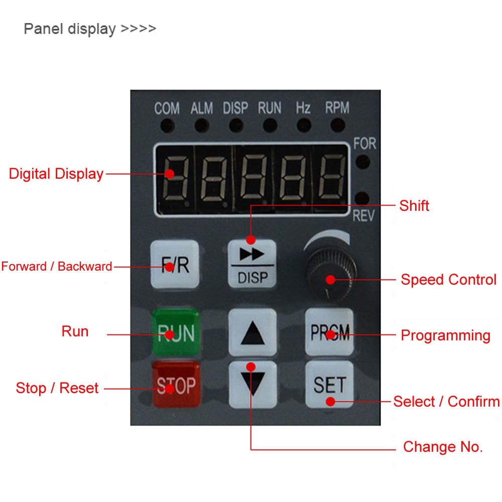 CNC 2.2KW 1.5KW Frequency Converter 220V VFD Variable Frequency Driver Inverter 800W 1500W 2200W ...