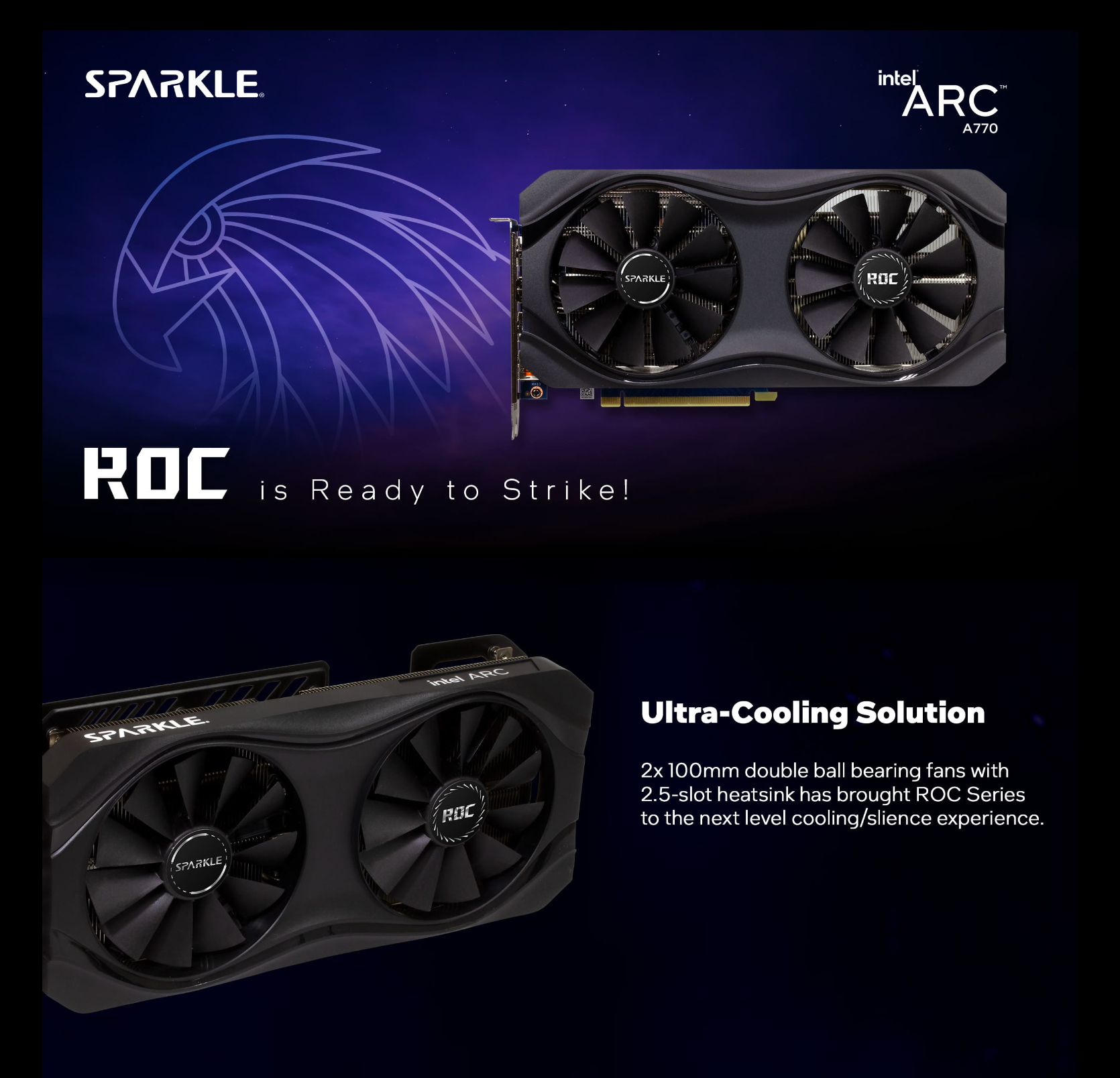 SPARKLE Intel Arc™ A770 ROC OC 16GB GDDR6 การ์ดจอ ของแท้ ประกันศูนย์ 3ปี