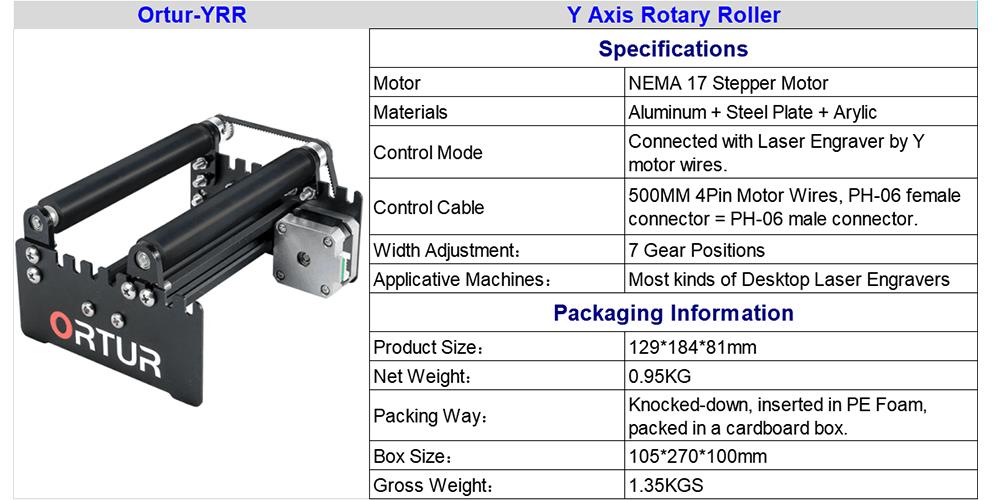 2023 NEW! Hot Selling ORTUR Laser Engraving Y-axis Rotary Roller Ortur ...