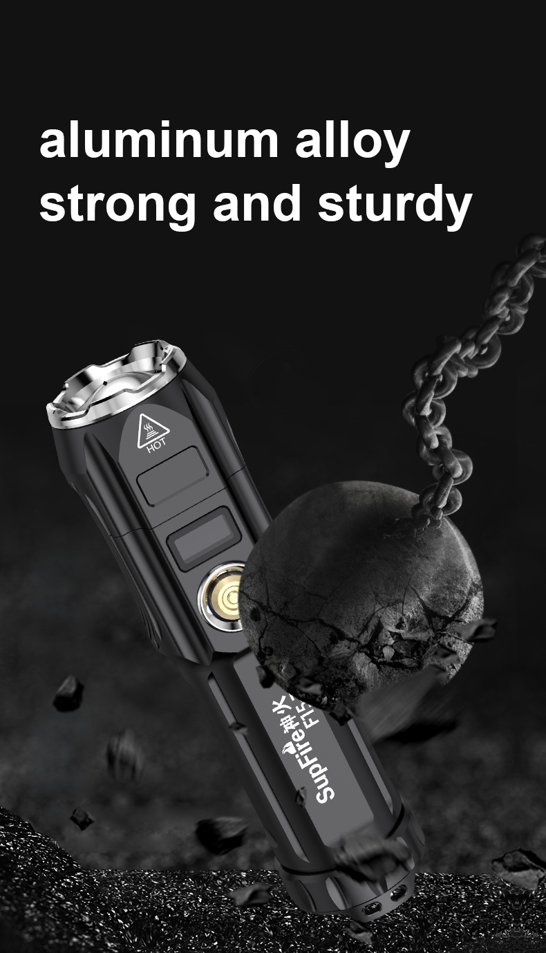 SupFire F15 T xhp90 36W led flashlight Ultra Bright torch Display Zoom ...