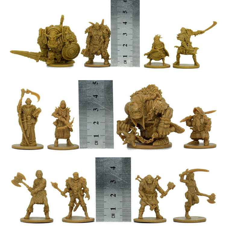 TRPG board game Zombicide miniature green horde orc human heroes ...