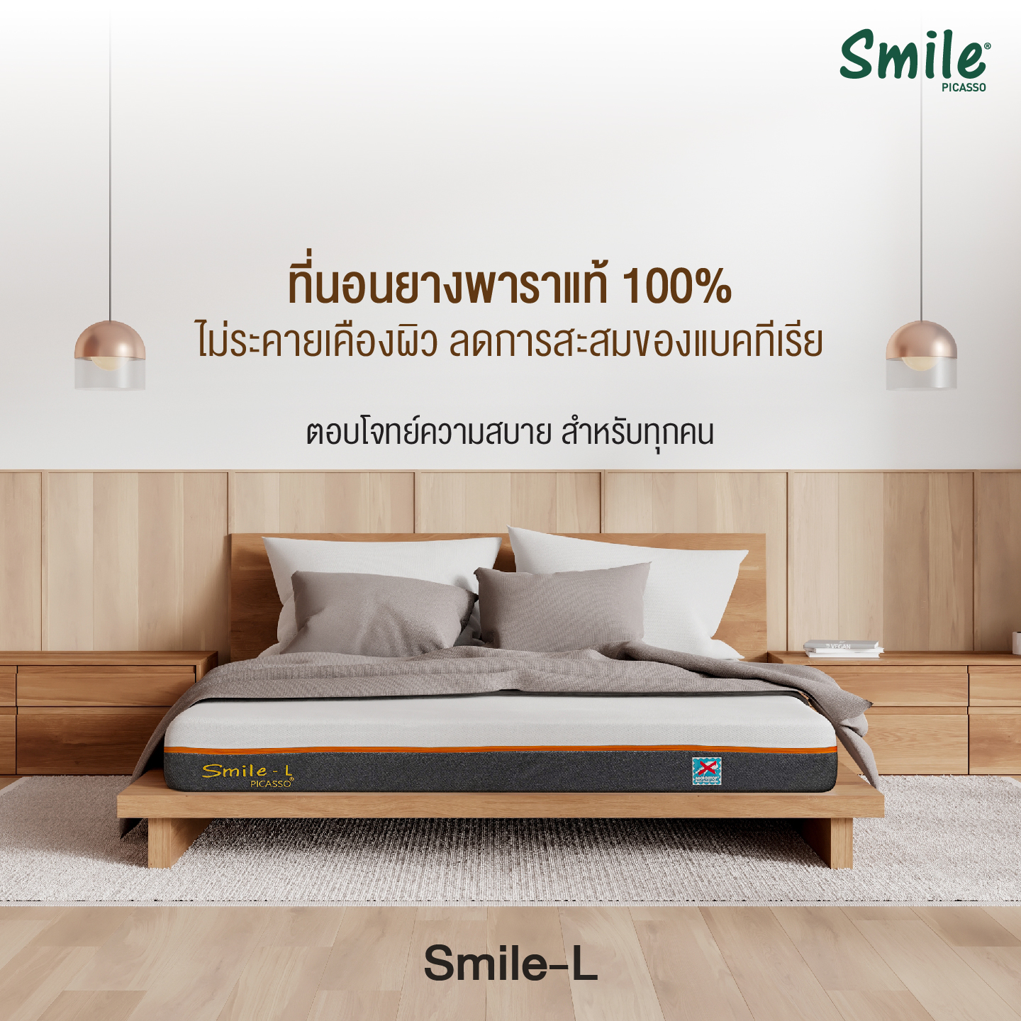Smile by Picasso ที่นอนรุ่นยางพารา (Smile-L)