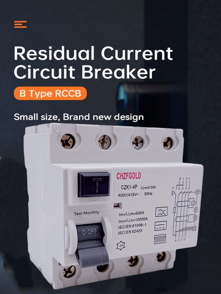 High quality RCD RCCB B type earth leakage residual current circuit breaker Evse 2P 4P AC 40a ...