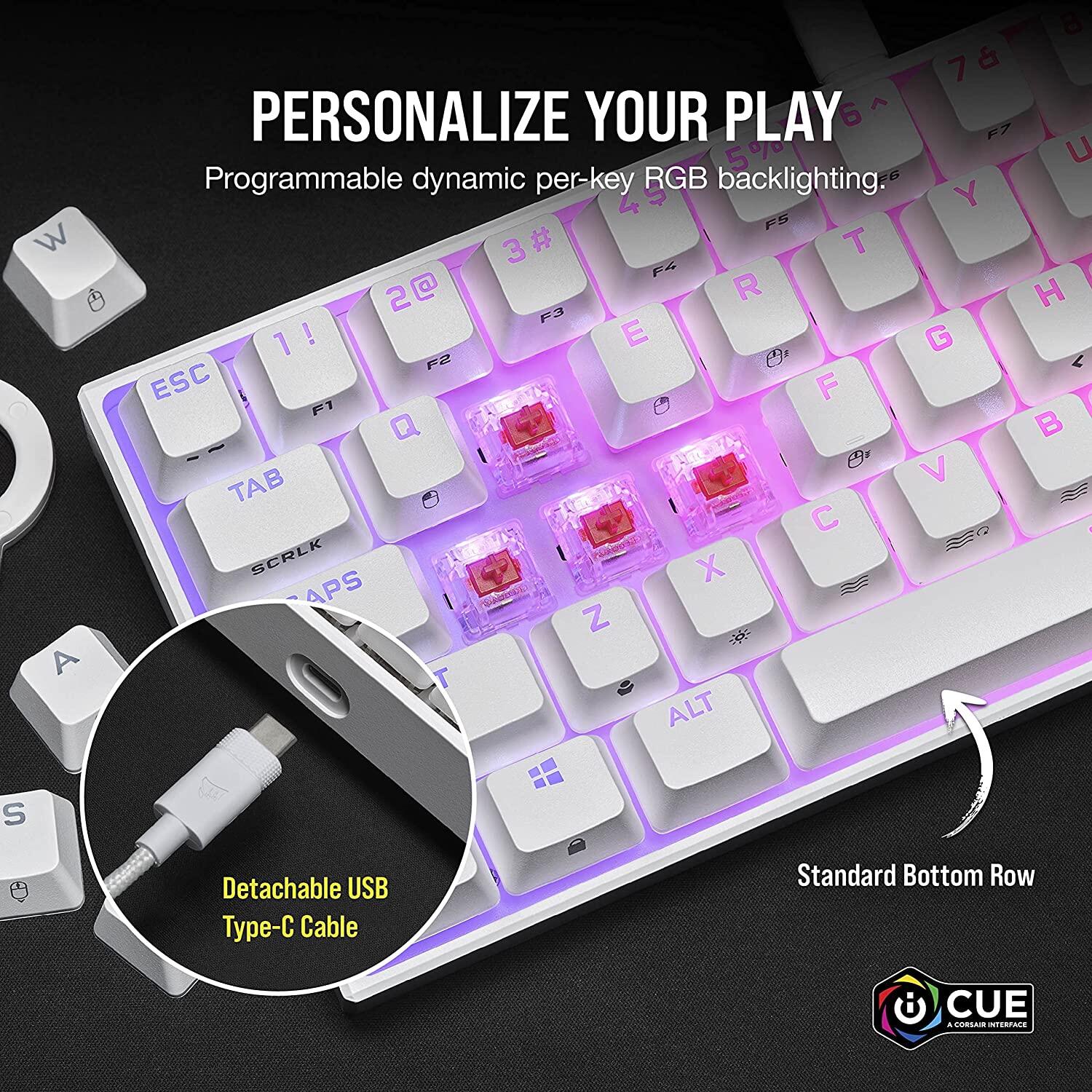 Corsair K65 RGB MINI Keyboard [US] [MX RED] คีบอร์ดเกมมิ่ง แป้นอังกฤษ ...