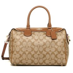 COACH LARGE SIGNATURE BENNETT SATCHEL 36187 Saddle - กระเป๋าสวย กระเป๋าโค้ช