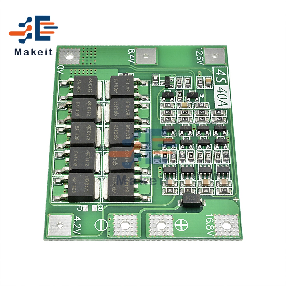 smart BMS 3S 4S 40A 60A 12v 48v 18650 Li-ion Lithium Battery Charger ...