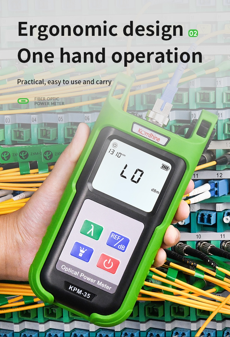 Optic fiber power meter KomShine KPM-35 FTTH fiber cable tester and ...