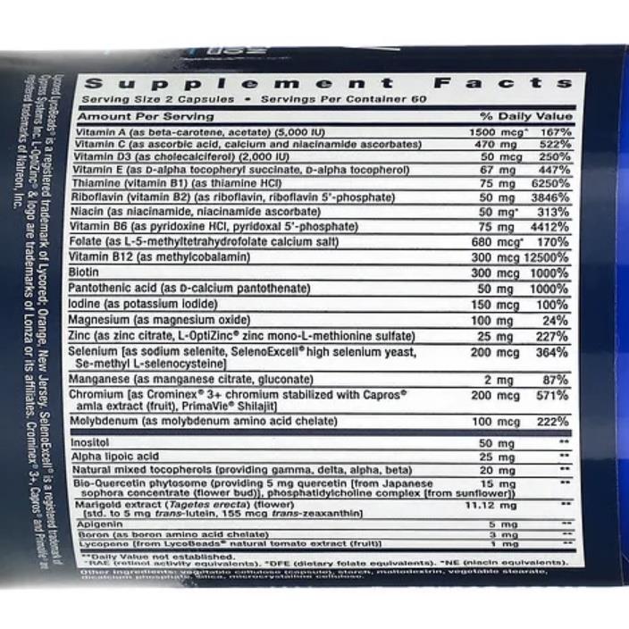 Multivitamin Life Extension Two Per Day 60 120 Capsule วิตามินรวม ...