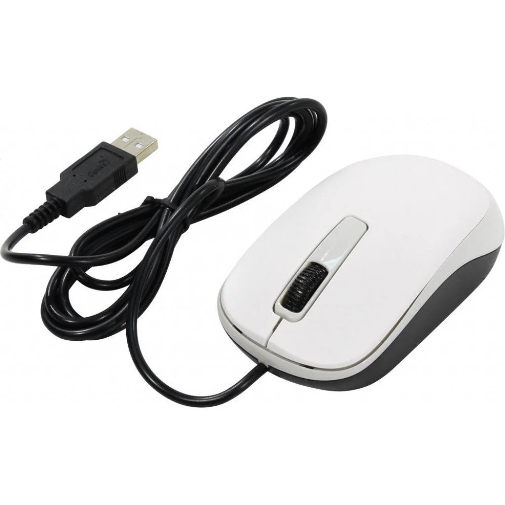 Genius DX-125 USB Optical Wired Mouse (White) เมาส์ มีสาย สีขาว ของแท้ ...