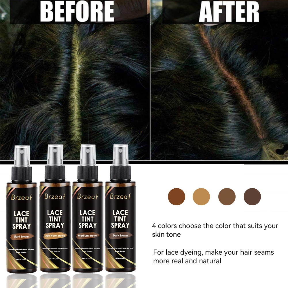 Lace Tint Spray Light/Medium/Dark Brown Lace Tint Mousse Ultra Hold ...