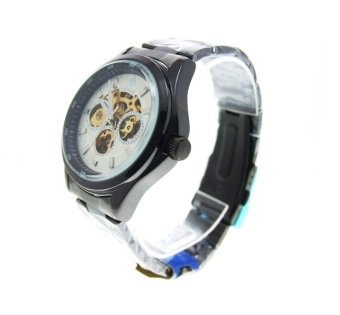 DEBOR นาฬิกาข้อมือชาย ระบบ Auto สายเหล็ก (สีดำ) - ThaiPick