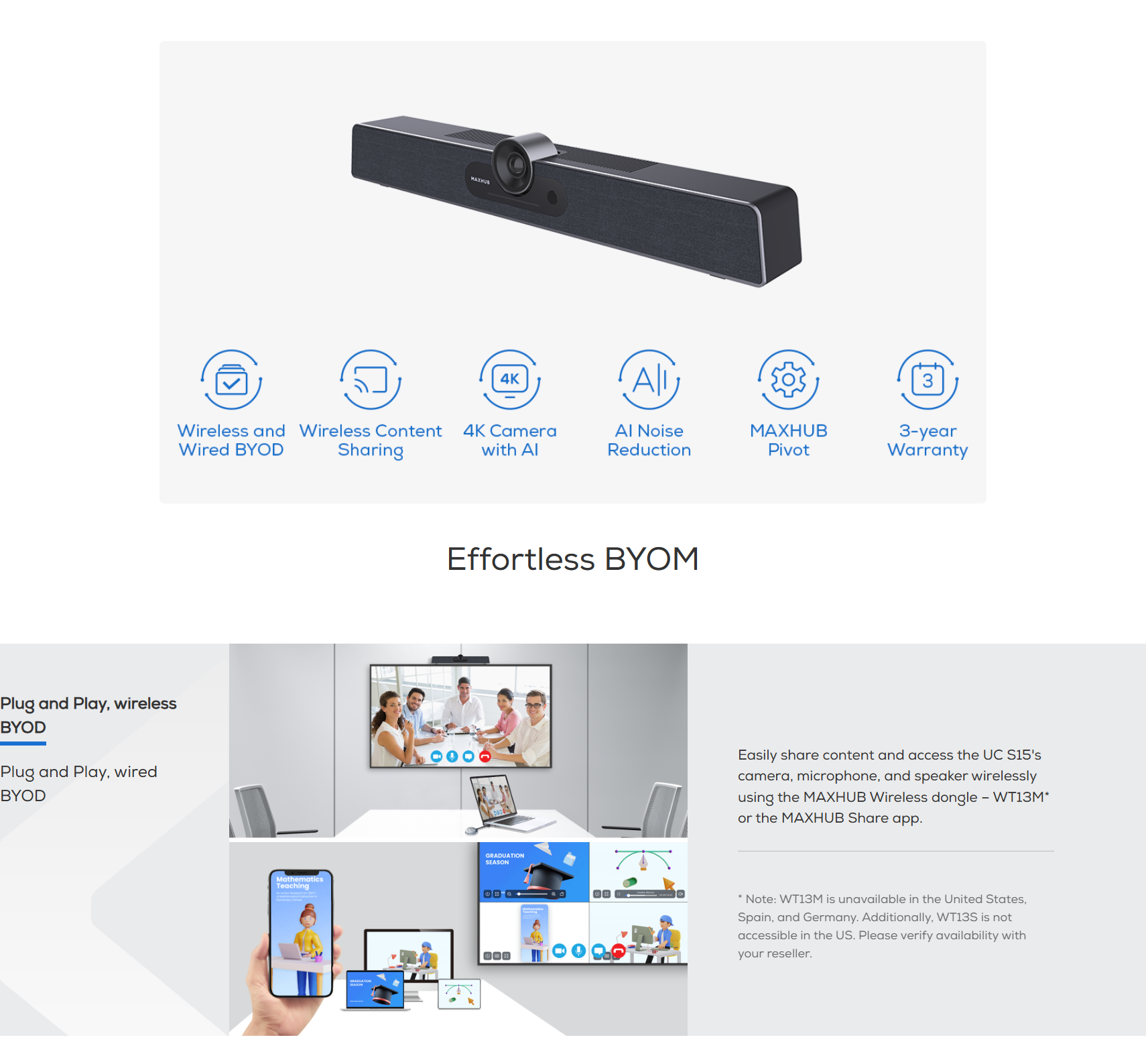 Maxhub UC S15 4K all-in-one soundbar [POE] ลำโพงซาวด์บาร์ ของแท้ ประกัน ...