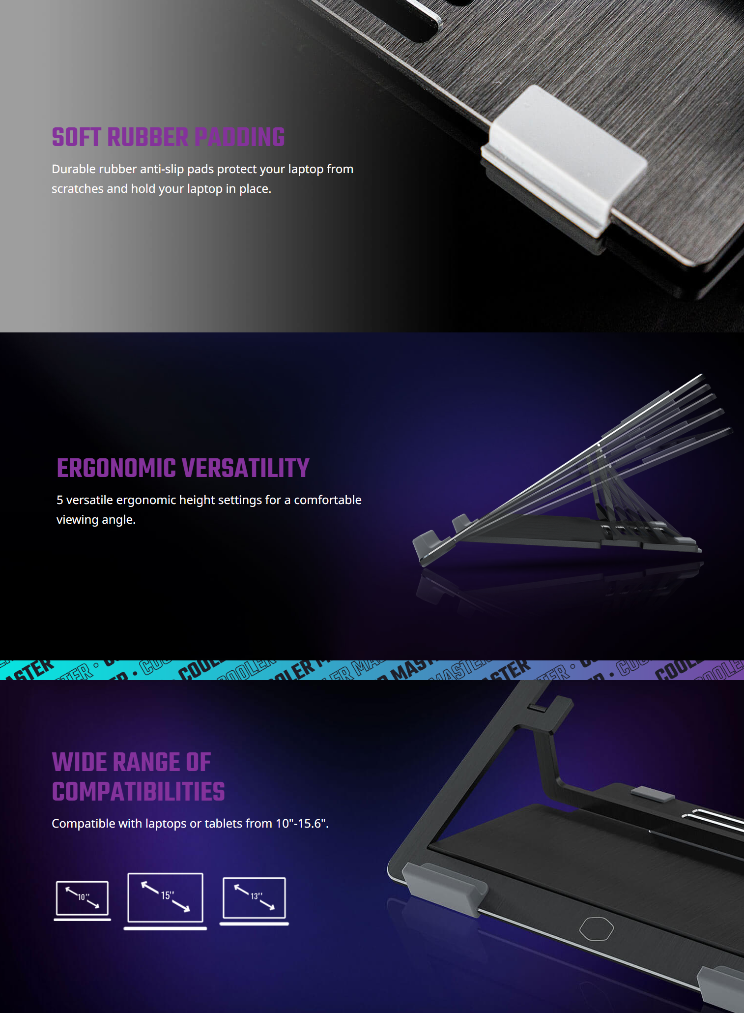 Cooler Master ErgoStand Air Black แท่นวางโน้ตบุ๊ค ของแท้ ประกันศูนย์ 2ปี