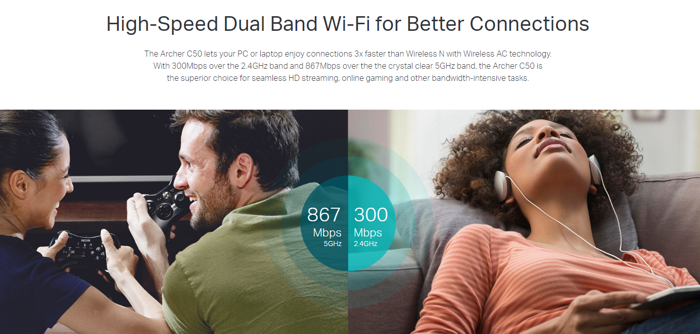 TP-Link Archer C50 AC1200 Dual Band Wireless Router ของแท้ ประกันศูนย์ ...