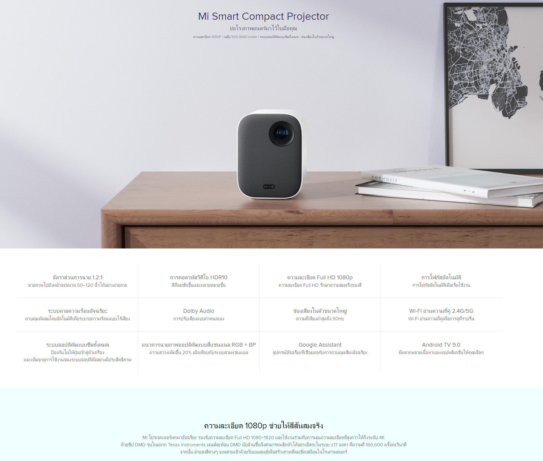 Xiaomi Mi Smart Projector Mini ของแท้ ประกันศูนย์ 1ปี