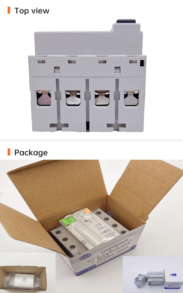 High quality RCD RCCB B type earth leakage residual current circuit breaker Evse 2P 4P AC 40a ...