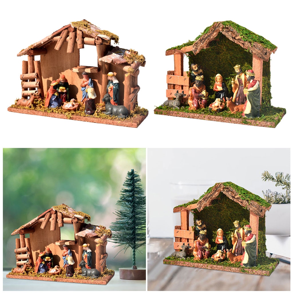 Sacred Family Nativity Figurine Easter Nativity Scene Set Statue Set ...