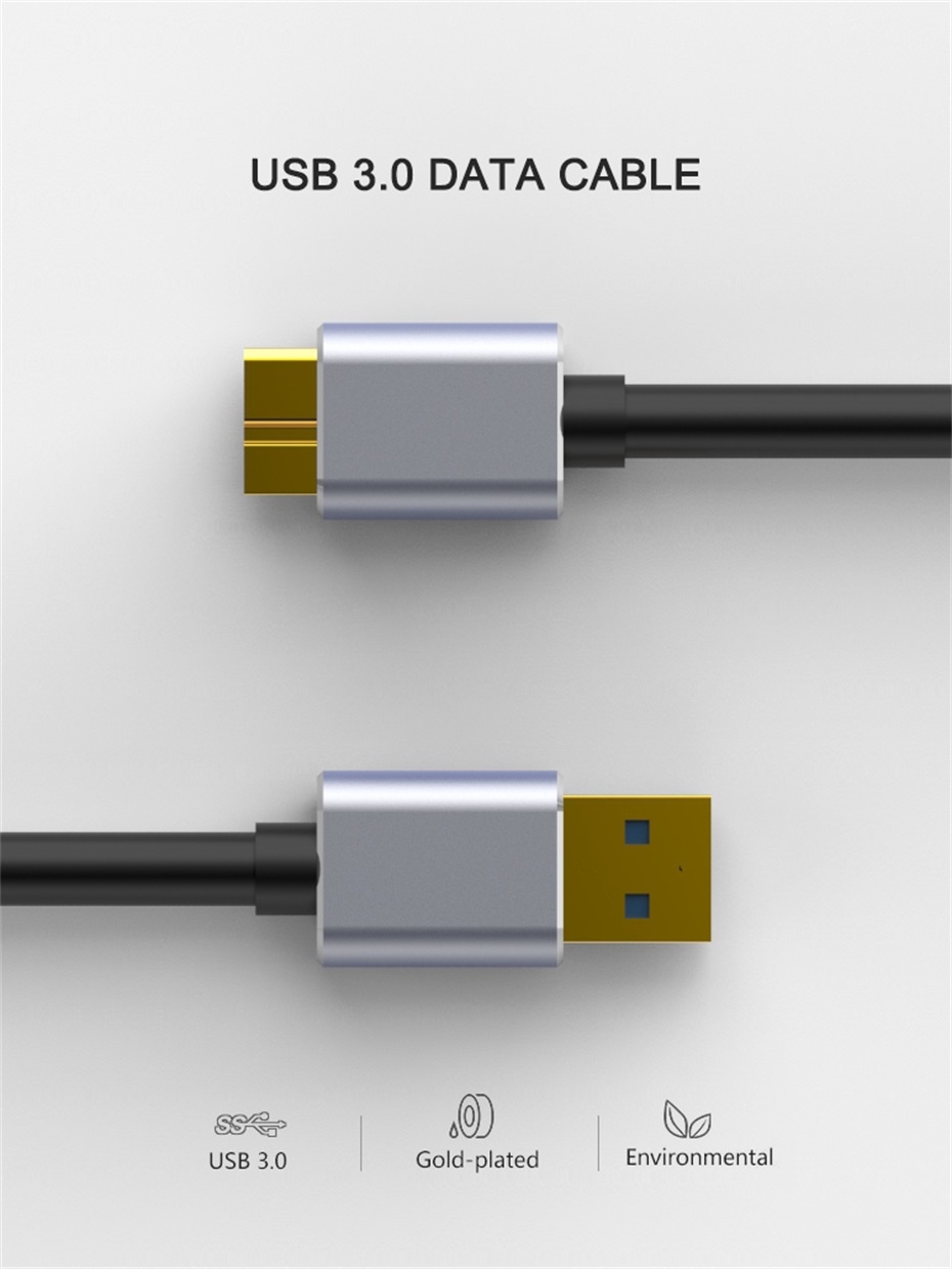 USB 3.0 Micro B Cable 5Gbps External Hard Drive Disk HDD Cable for ...