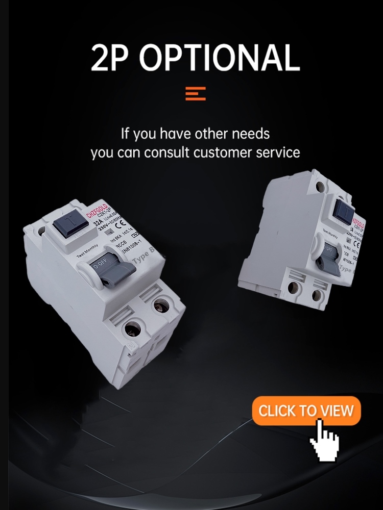 High quality RCD RCCB B type earth leakage residual current circuit breaker Evse 2P 4P AC 40a ...