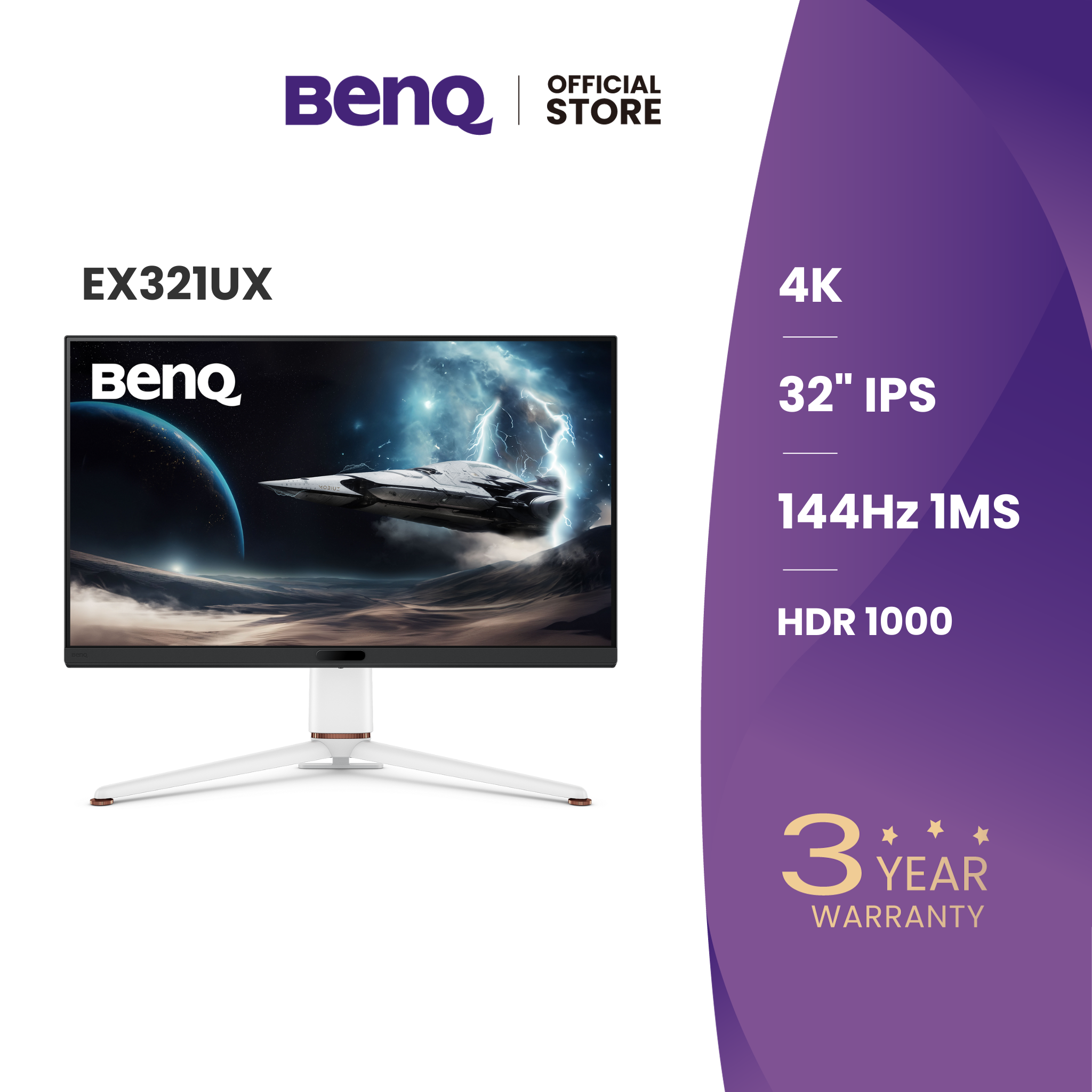 BenQ MOBIUZ EX321UX 31.5" 4K 144Hz IPS 1152-Zone Mini LED Gaming ...