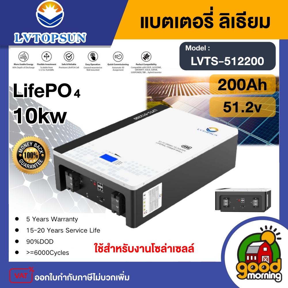 LV TOPSUN แบตเตอรี่ ลิเธียม 100ah 51.2V ลิเธียมแบตเตอรี่ Lithium ...