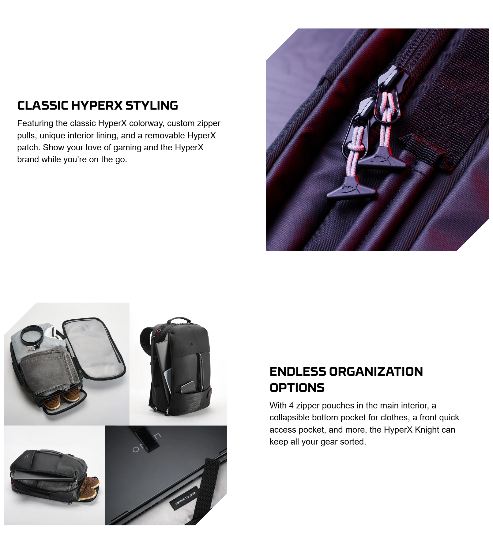 HyperX Knight Gaming Backpack [8C525AA] กระเป๋าเป้ ของแท้ ประกันศูนย์ 2ปี